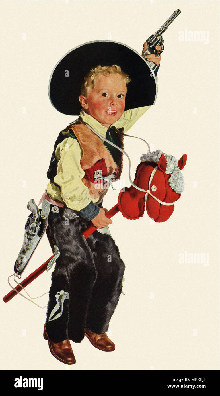 Cowboy riding horse gun hi-res stock photography and images - Alamy