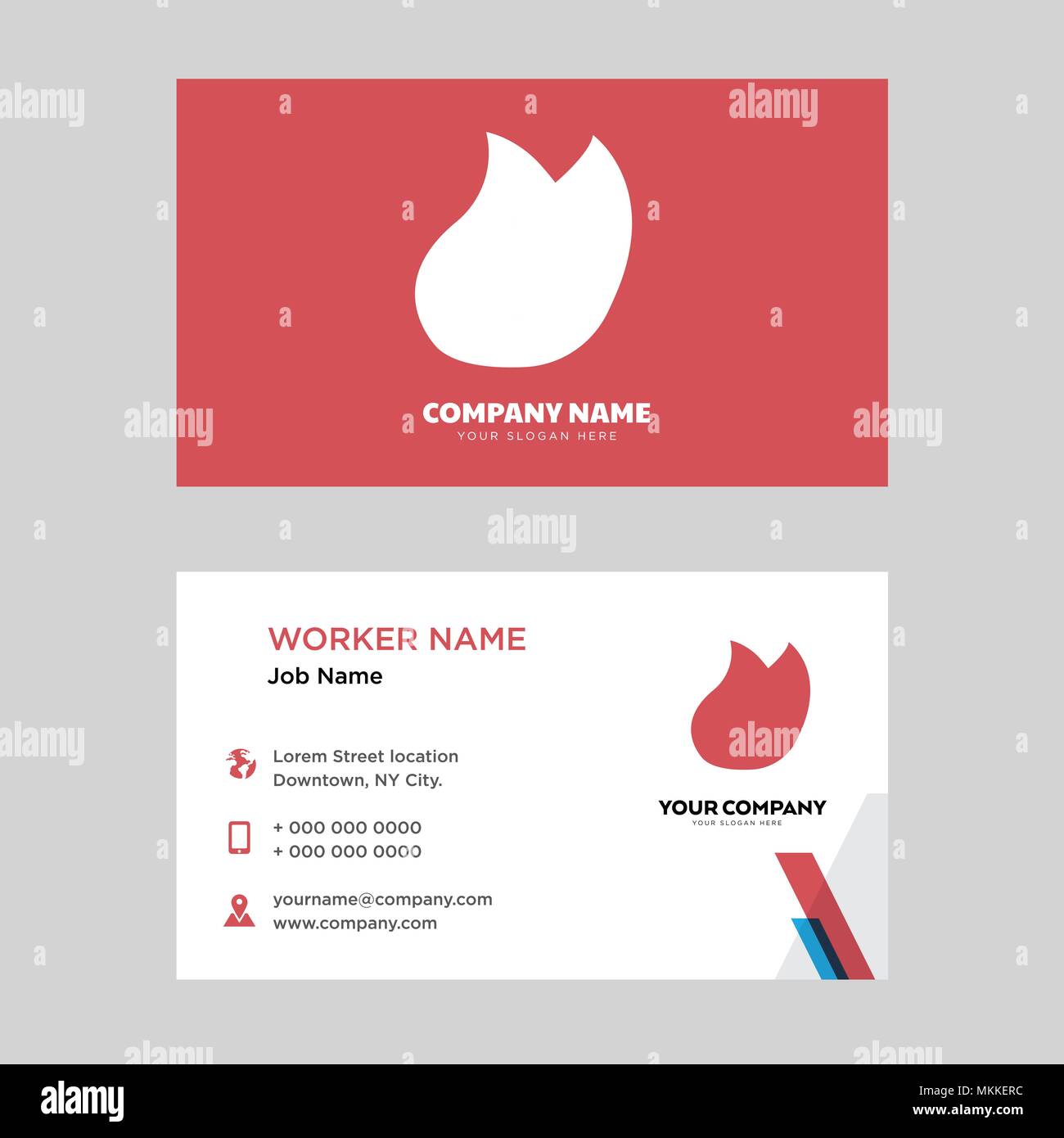 Big Fire Flame business card design template, Visiting for your company ...