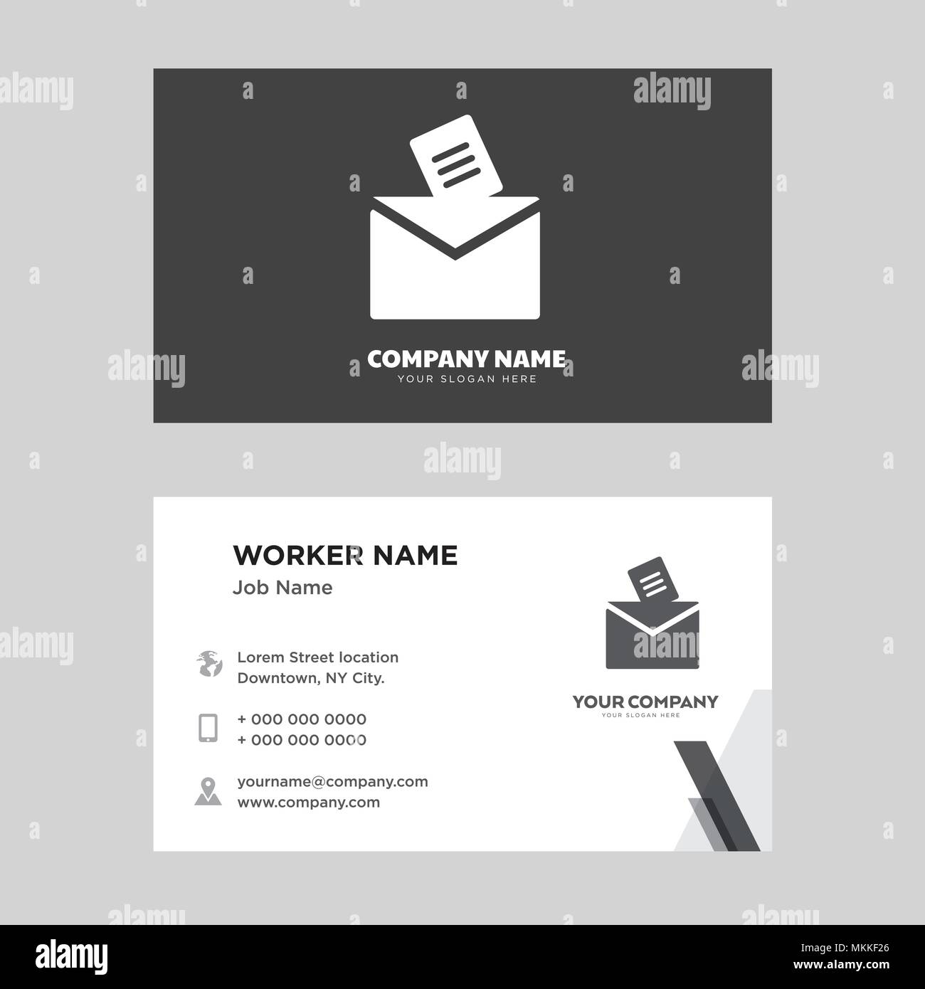 Email business card design template, Visiting for your company, Modern ...
