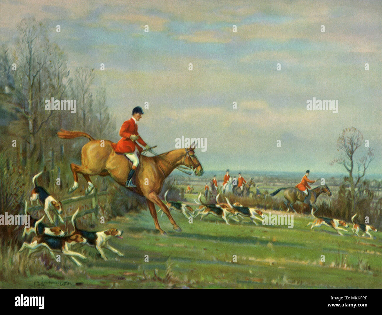 Huntsmen Follow Pack Stock Photo - Alamy