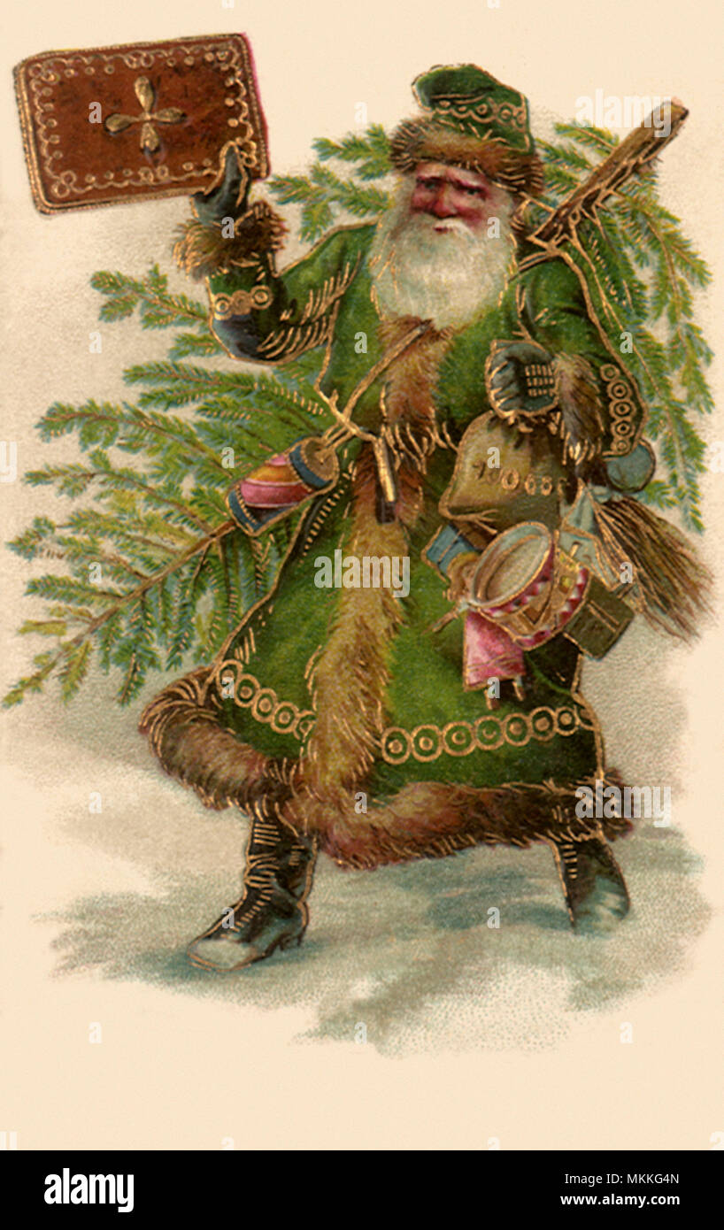 Santa Matching Tree Stock Photo - Alamy