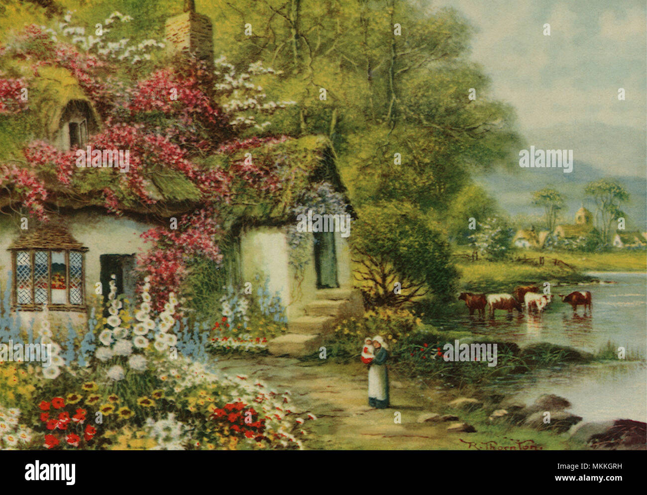 Cottage by Water Stock Photo - Alamy