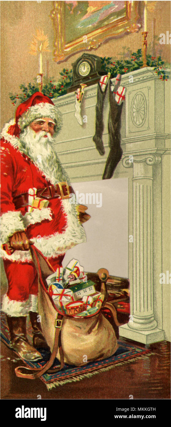 Santa Delivering Toys Stock Photo - Alamy