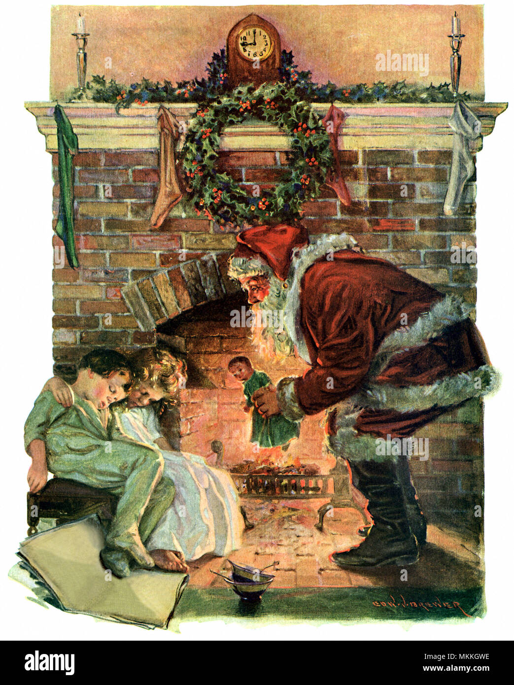 Waiting for Santa Stock Photo - Alamy