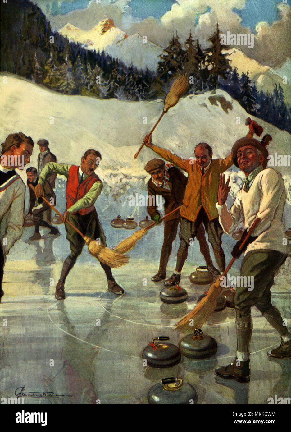 Curling points hi-res stock photography and images - Alamy