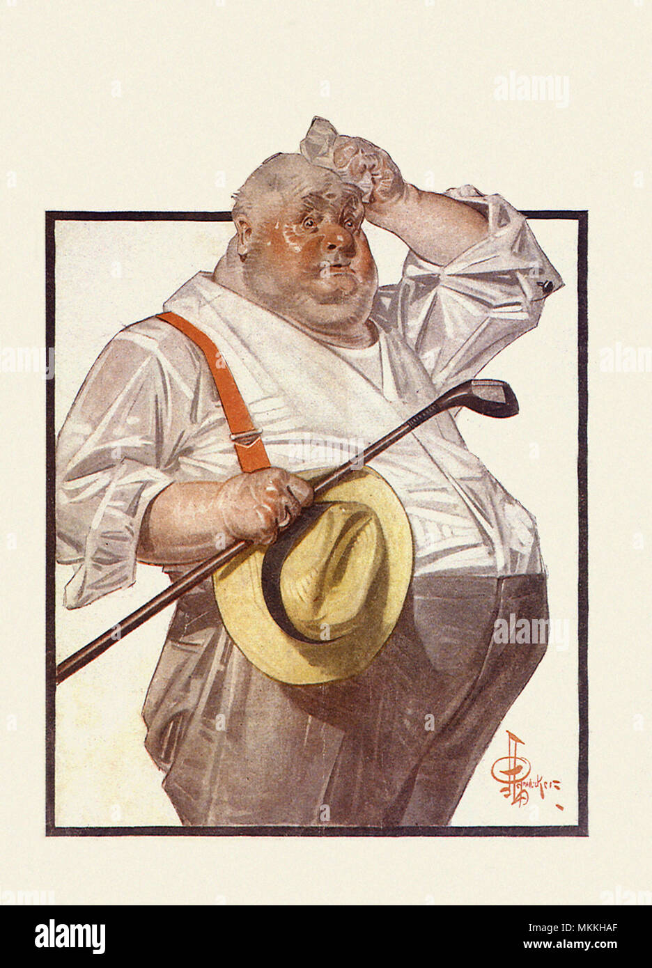 Man sweating illustration hi-res stock photography and images - Alamy