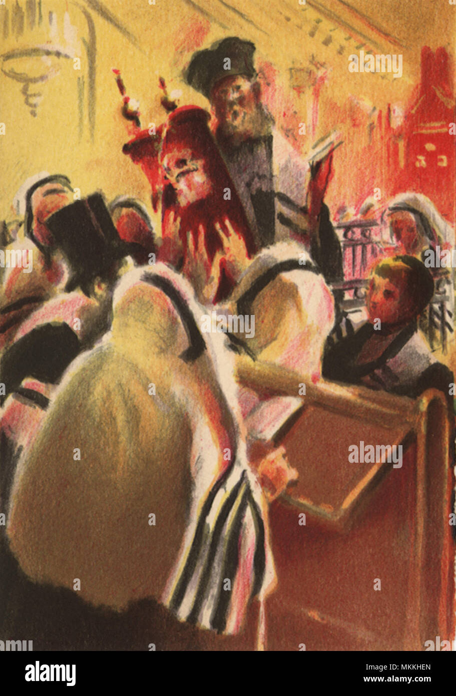 Rabbi reading torah hi-res stock photography and images - Alamy