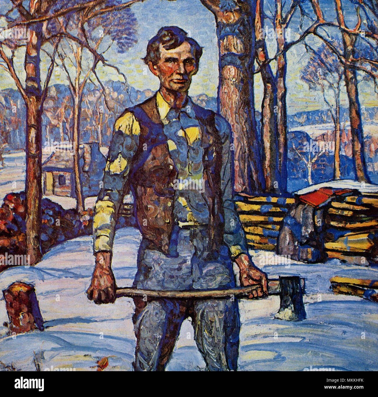 Lincoln with axe hi-res stock photography and images - Alamy