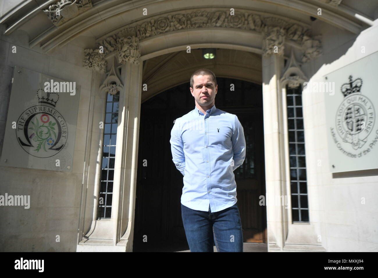Sam hallam outside supreme court hi-res stock photography and images ...