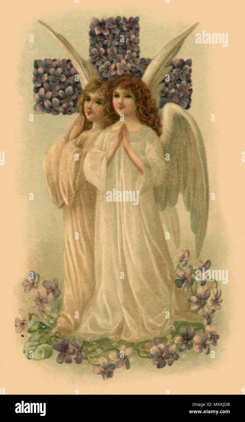 Two angels praying hi-res stock photography and images - Alamy