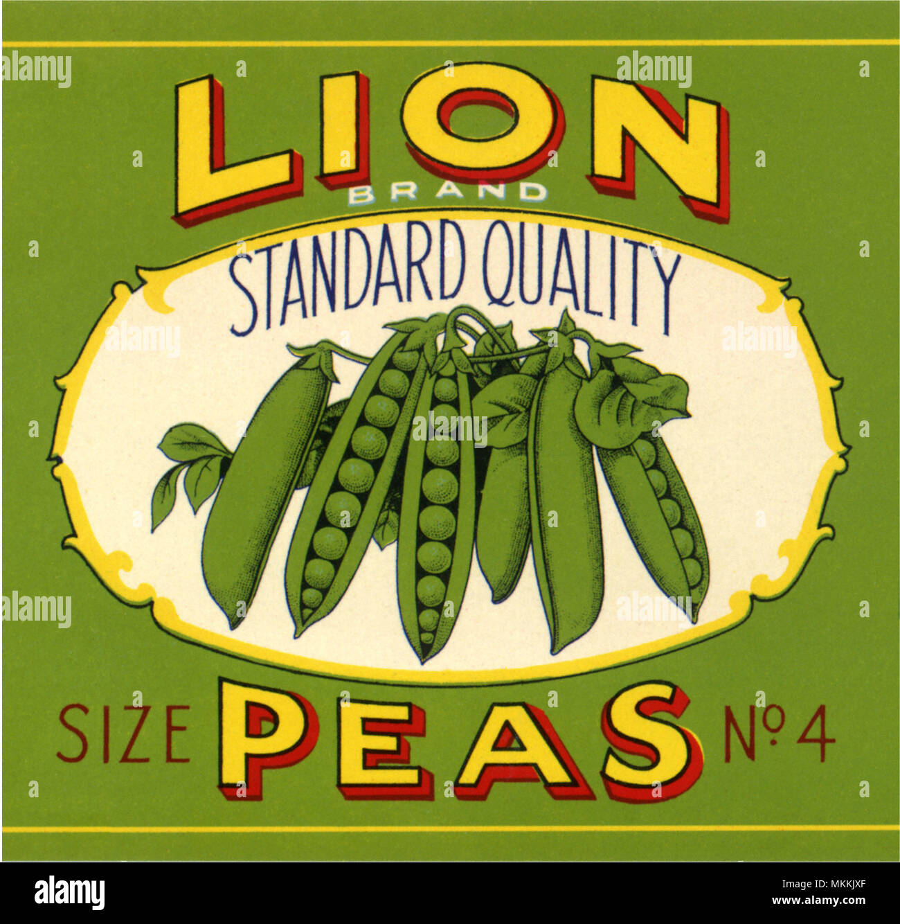 Peas in Pod Label Stock Photo - Alamy