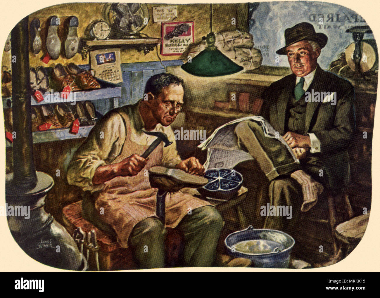 Cobbler vintage hi-res stock photography and images - Alamy