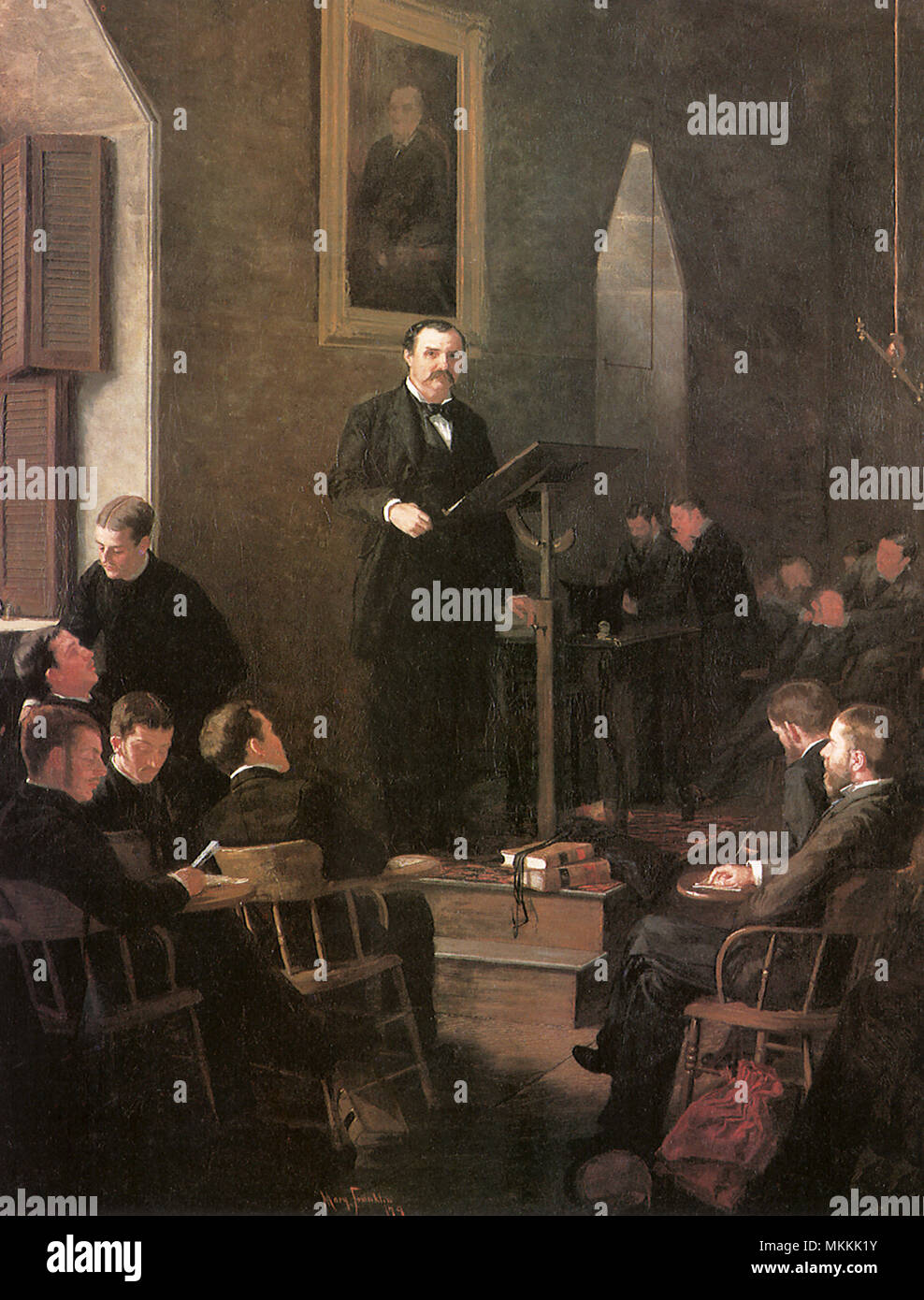 Professor in Classroom Stock Photo - Alamy