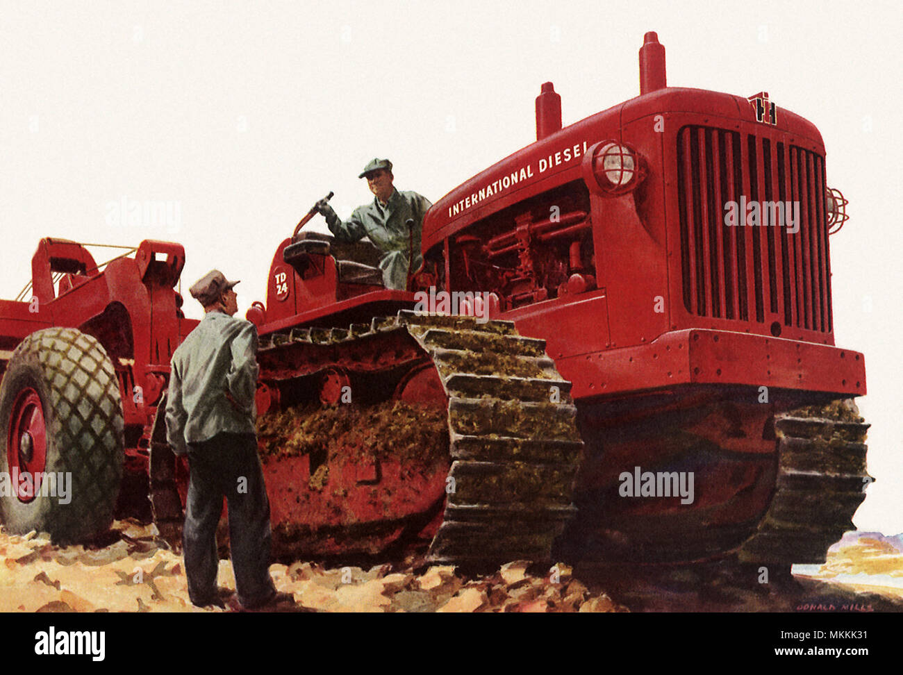 Red classic tractor hi-res stock photography and images - Alamy
