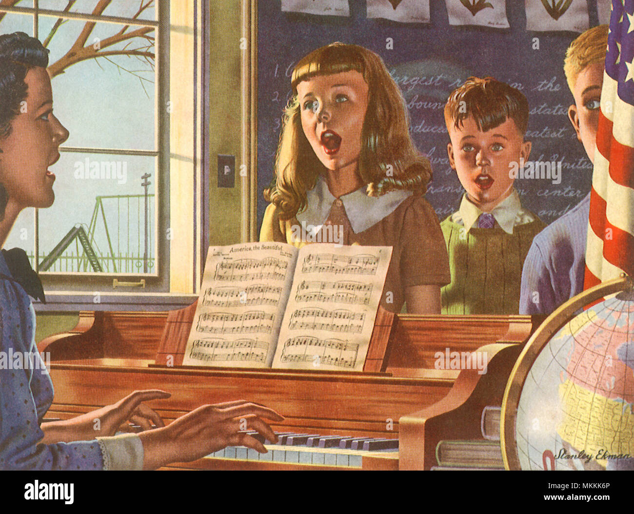 Children singing classroom hi-res stock photography and images - Alamy