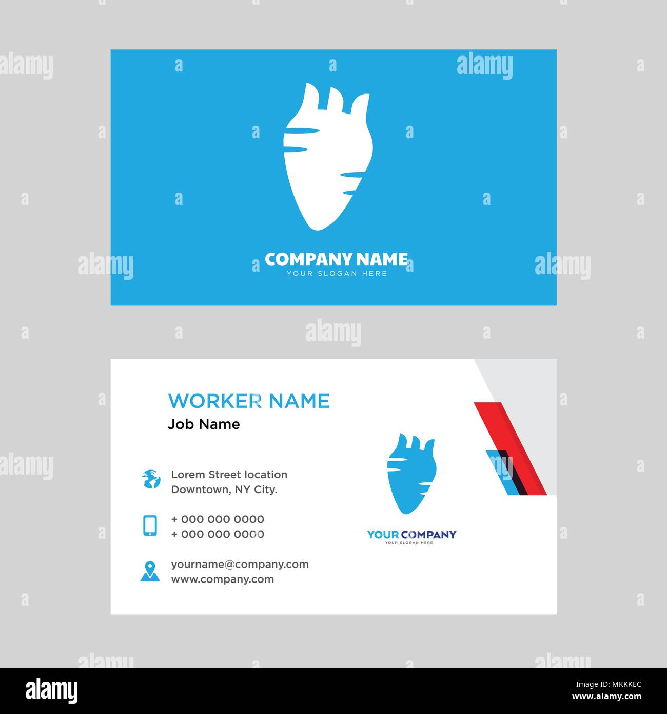 Human Heart business card design template, Visiting for your company ...