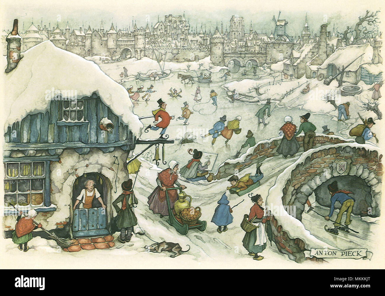 Busy Winter People Stock Photo - Alamy