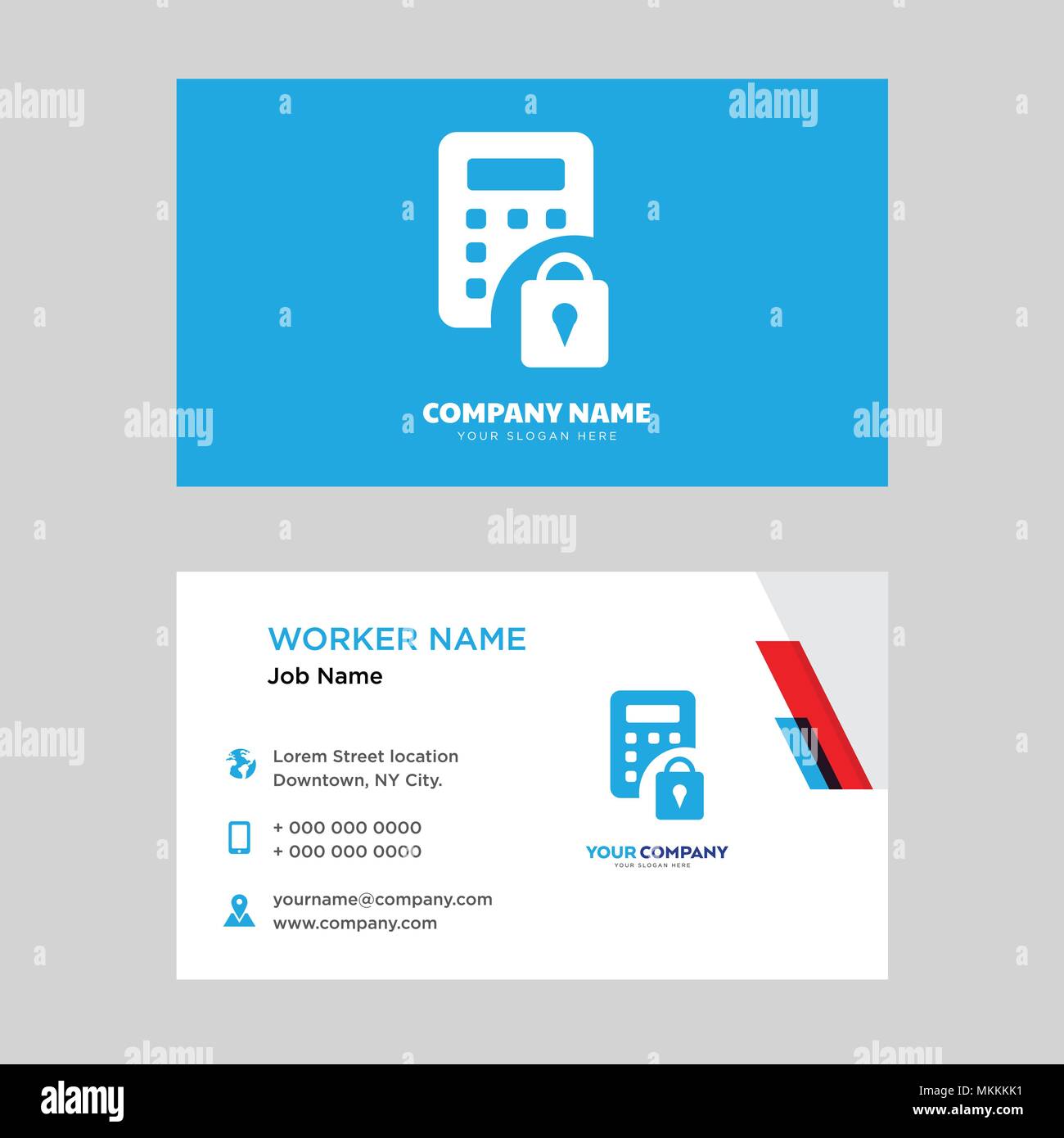 Security business card design template, Visiting for your company ...
