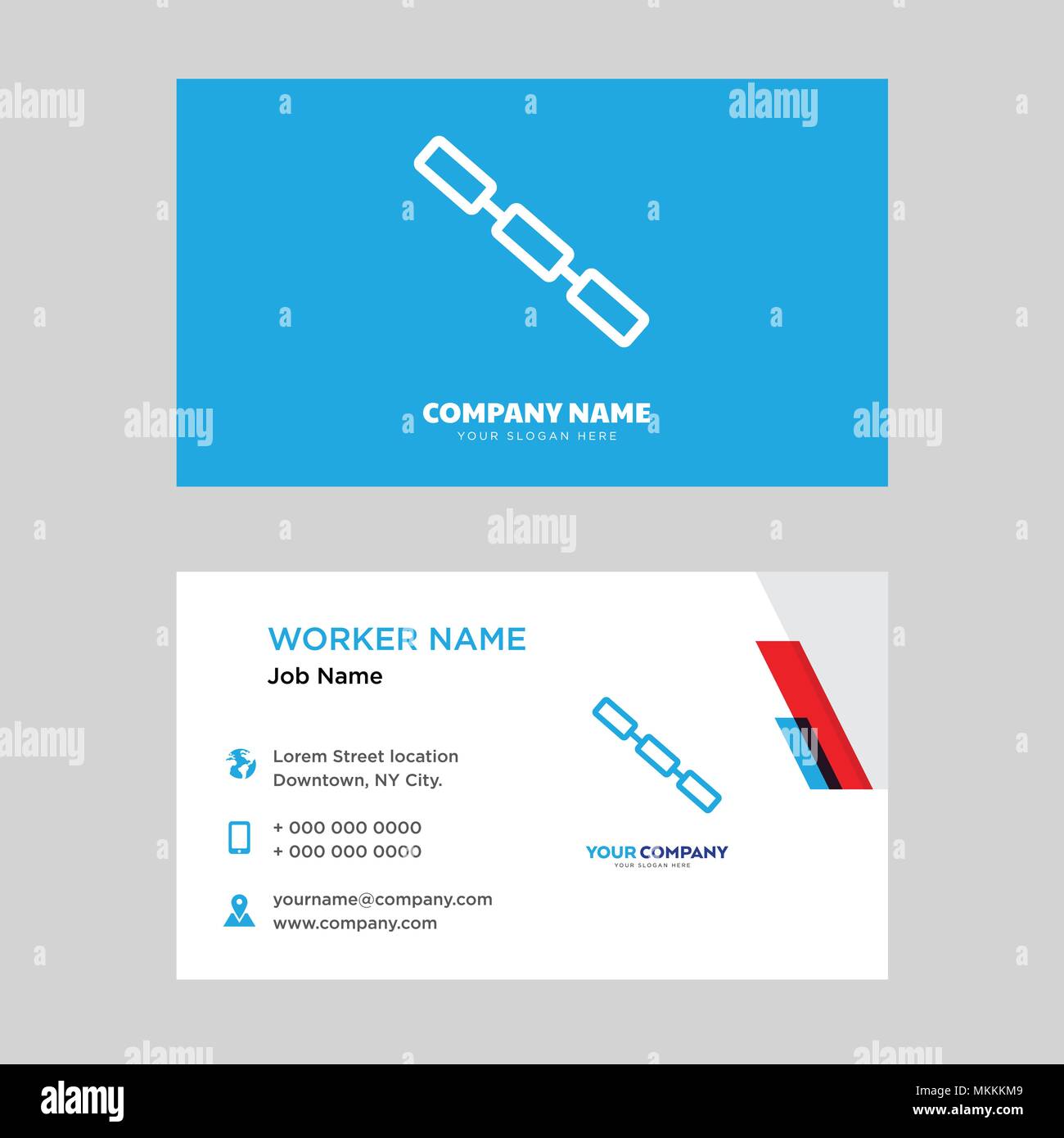 Link business card design template, Visiting for your company, Modern ...