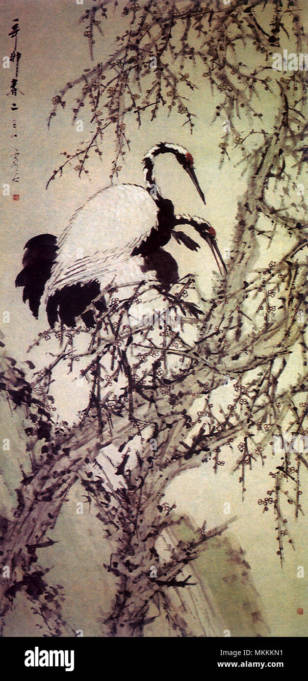 Plum and cranes hi-res stock photography and images - Alamy