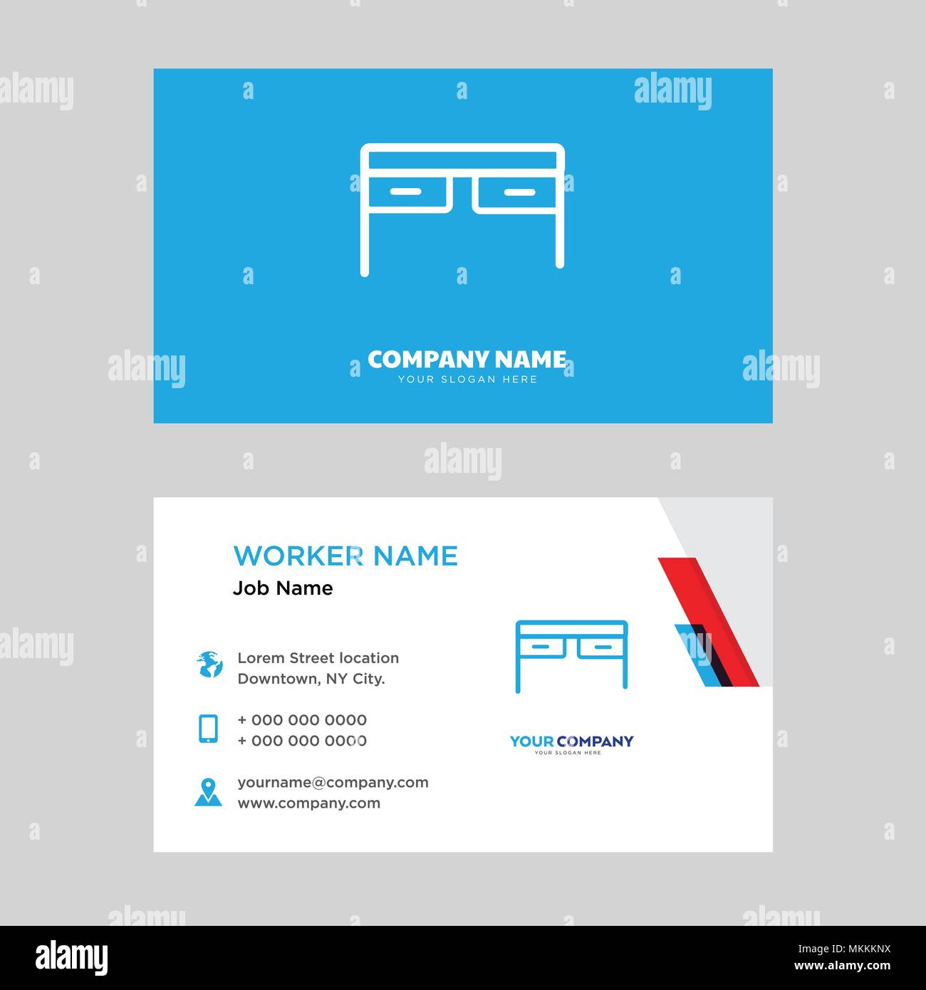 Table business card design template, Visiting for your company, Modern ...