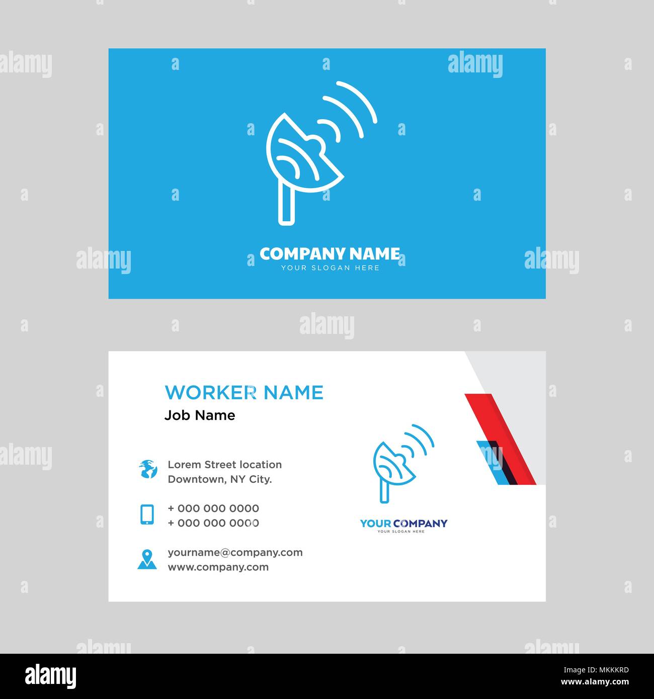 Satellite dish business card design template, Visiting for your company ...