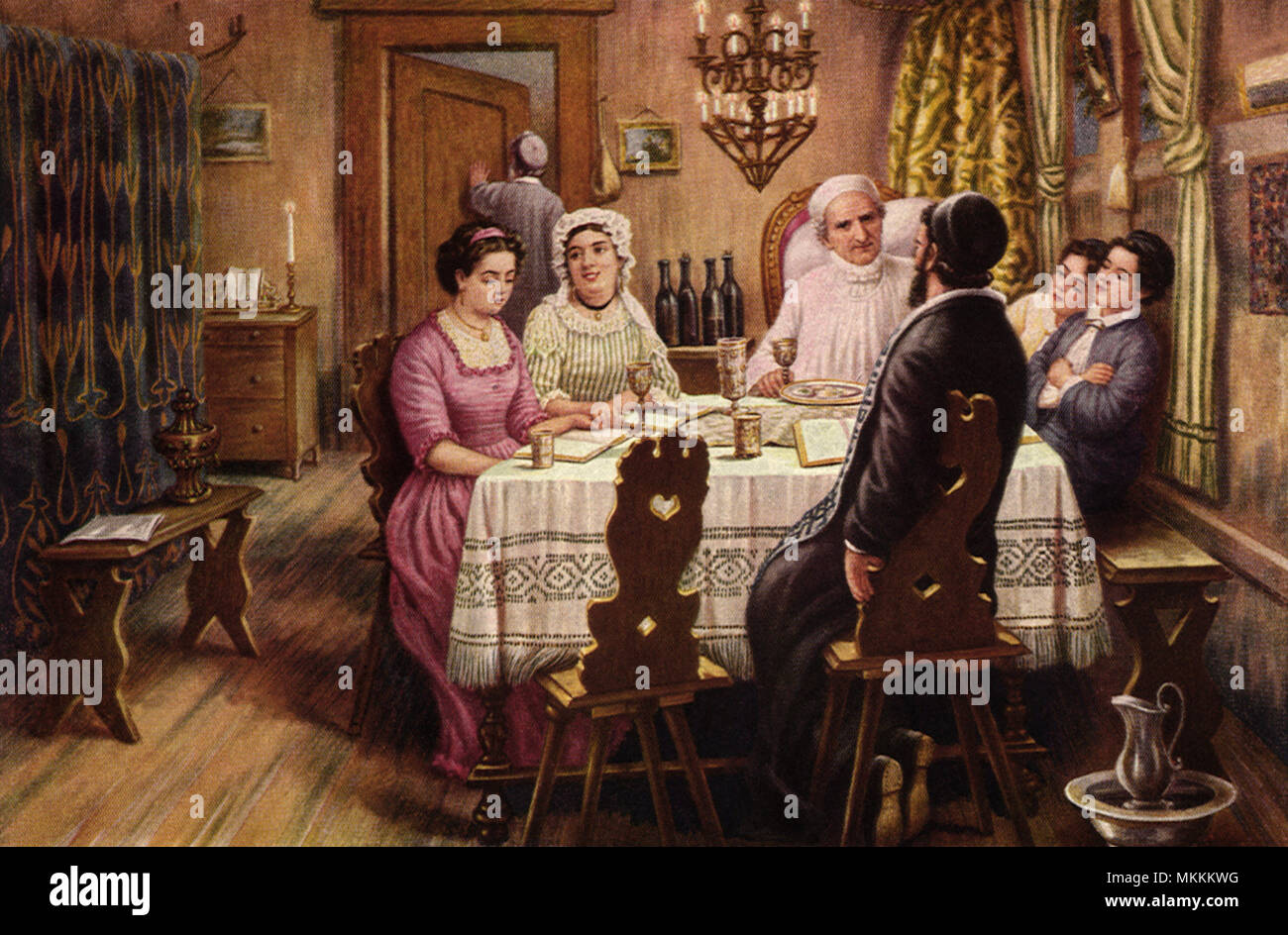 Passover seder family hi-res stock photography and images - Alamy