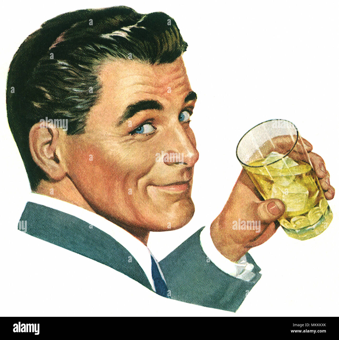 Man with Glass Stock Photo - Alamy