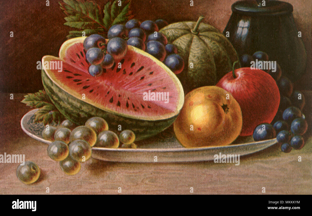 Fruit Plate Still Life Stock Photo - Alamy