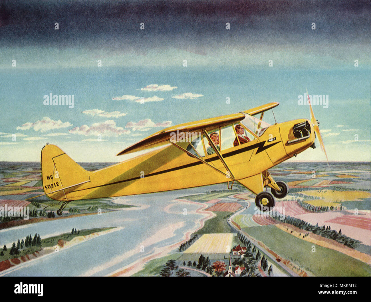Small Yellow Plane Stock Photo - Alamy
