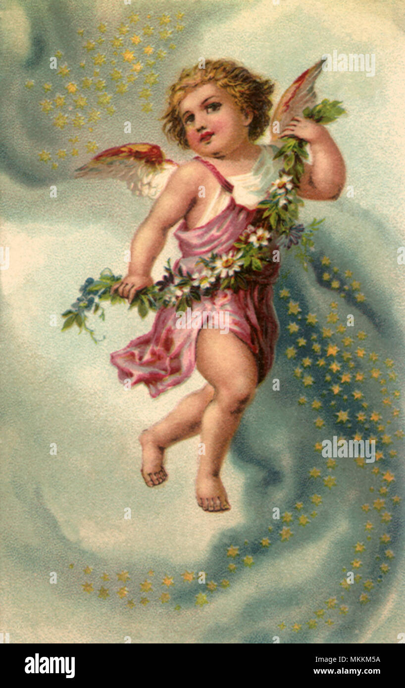 Angel holding flowers hi-res stock photography and images - Alamy