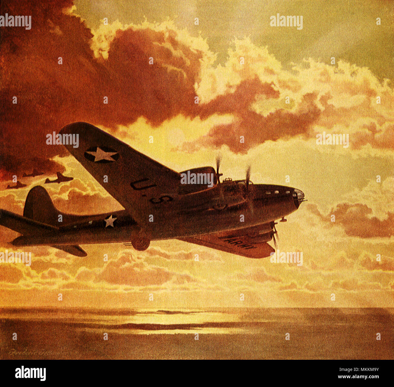 World war two plane flying low hi-res stock photography and images - Alamy