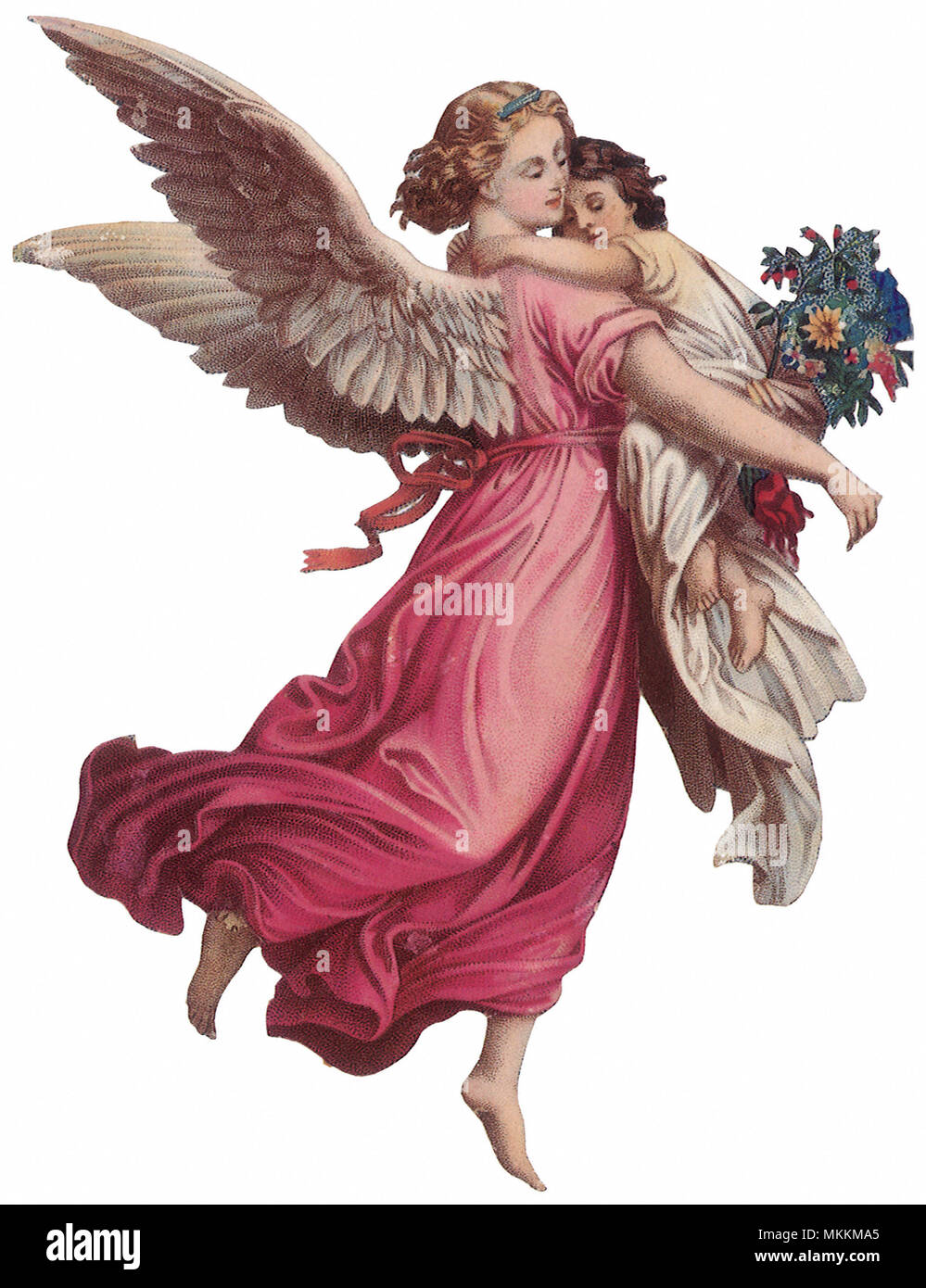 Angel with bouquet hi-res stock photography and images - Alamy