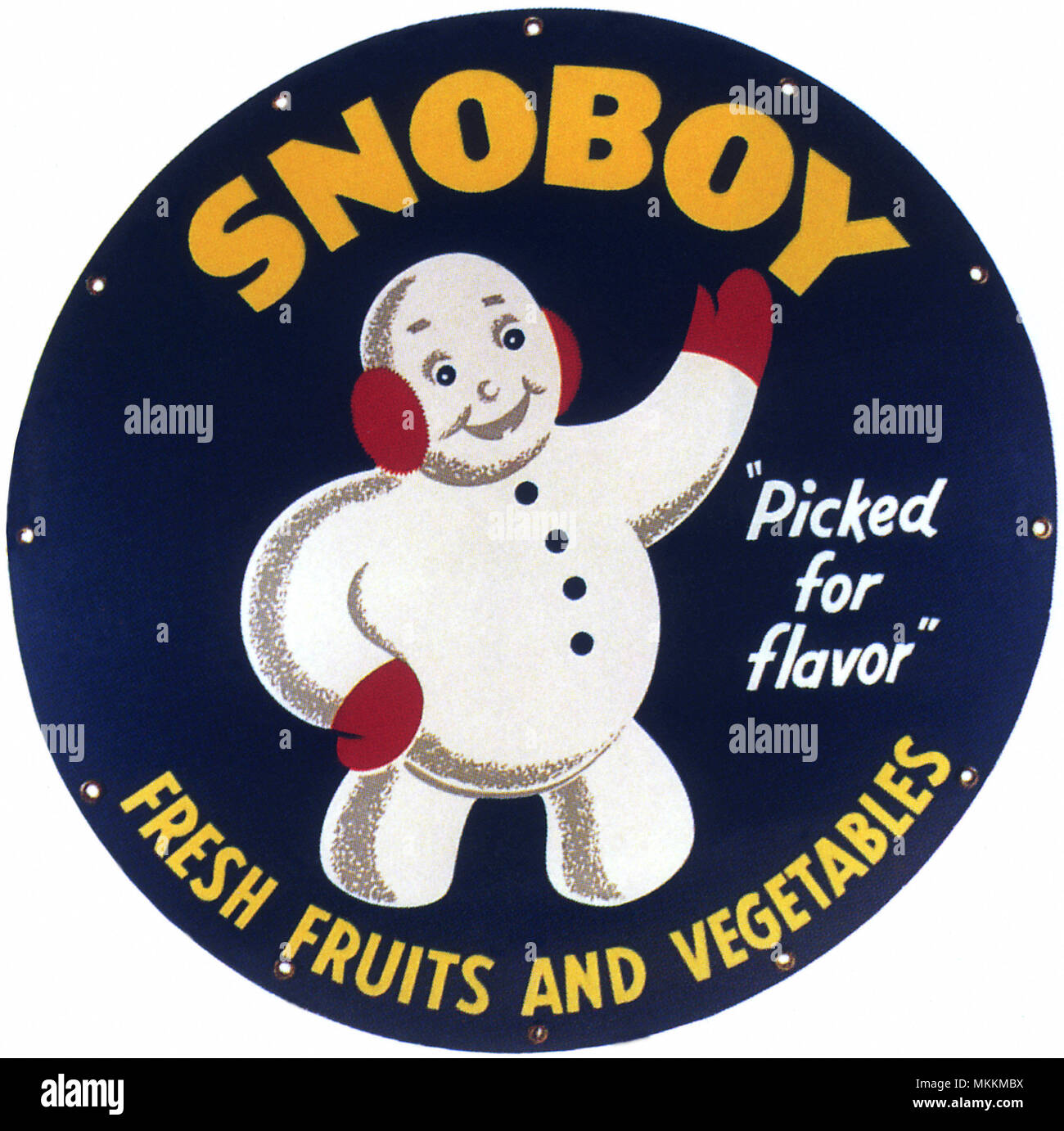 Snoboy Fruit Label Stock Photo - Alamy