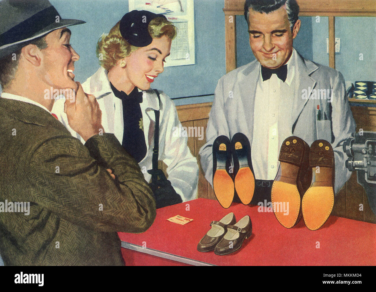 Vintage shoes illustration hi-res stock photography and images - Alamy
