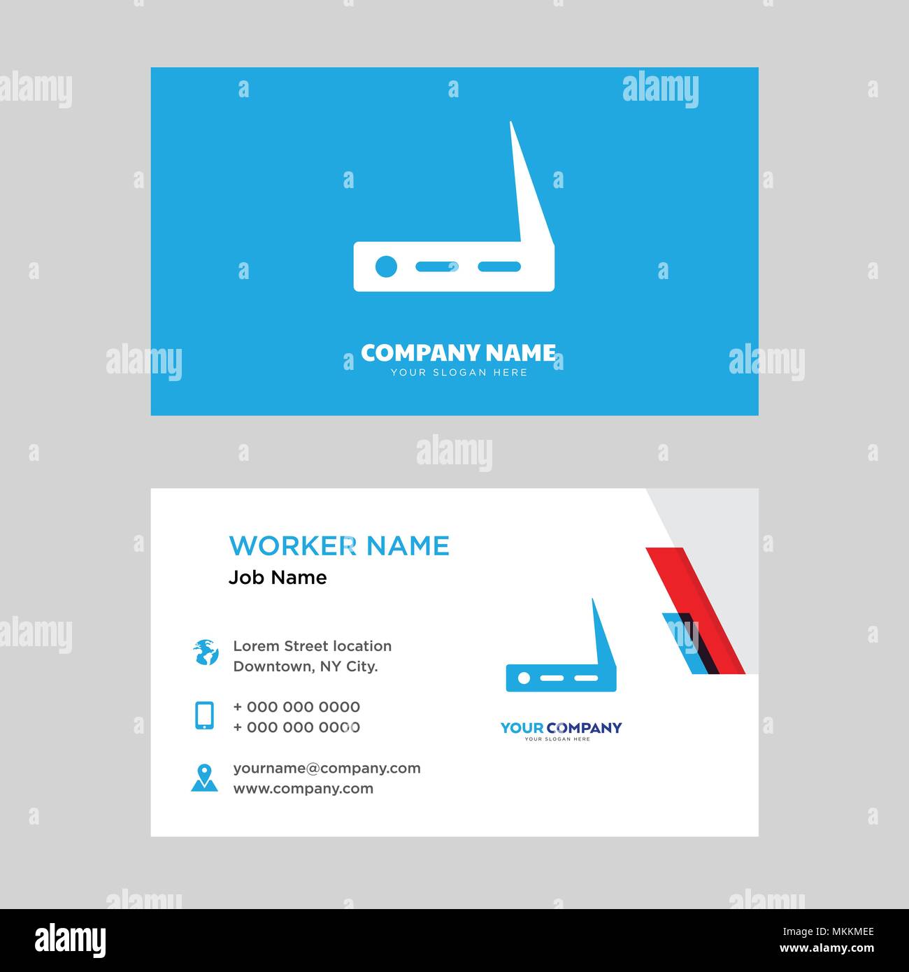Wifi business card design template, Visiting for your company, Modern ...