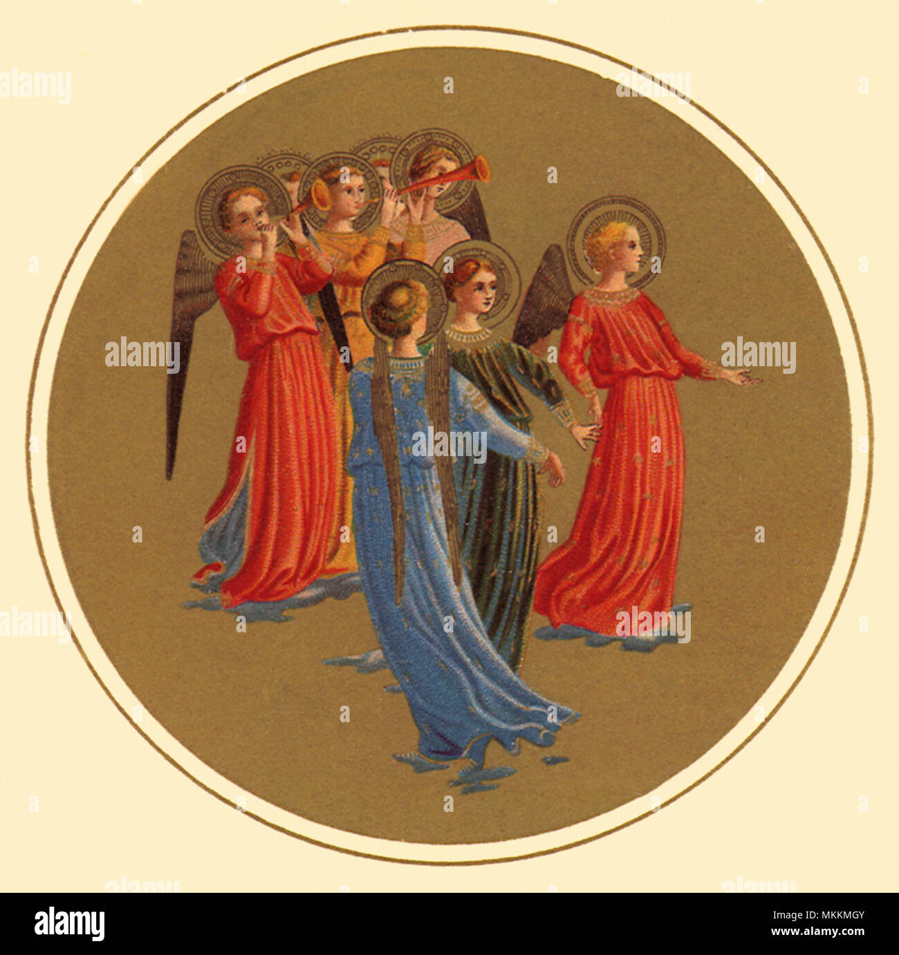 Angels Blowing Horns Stock Photo - Alamy