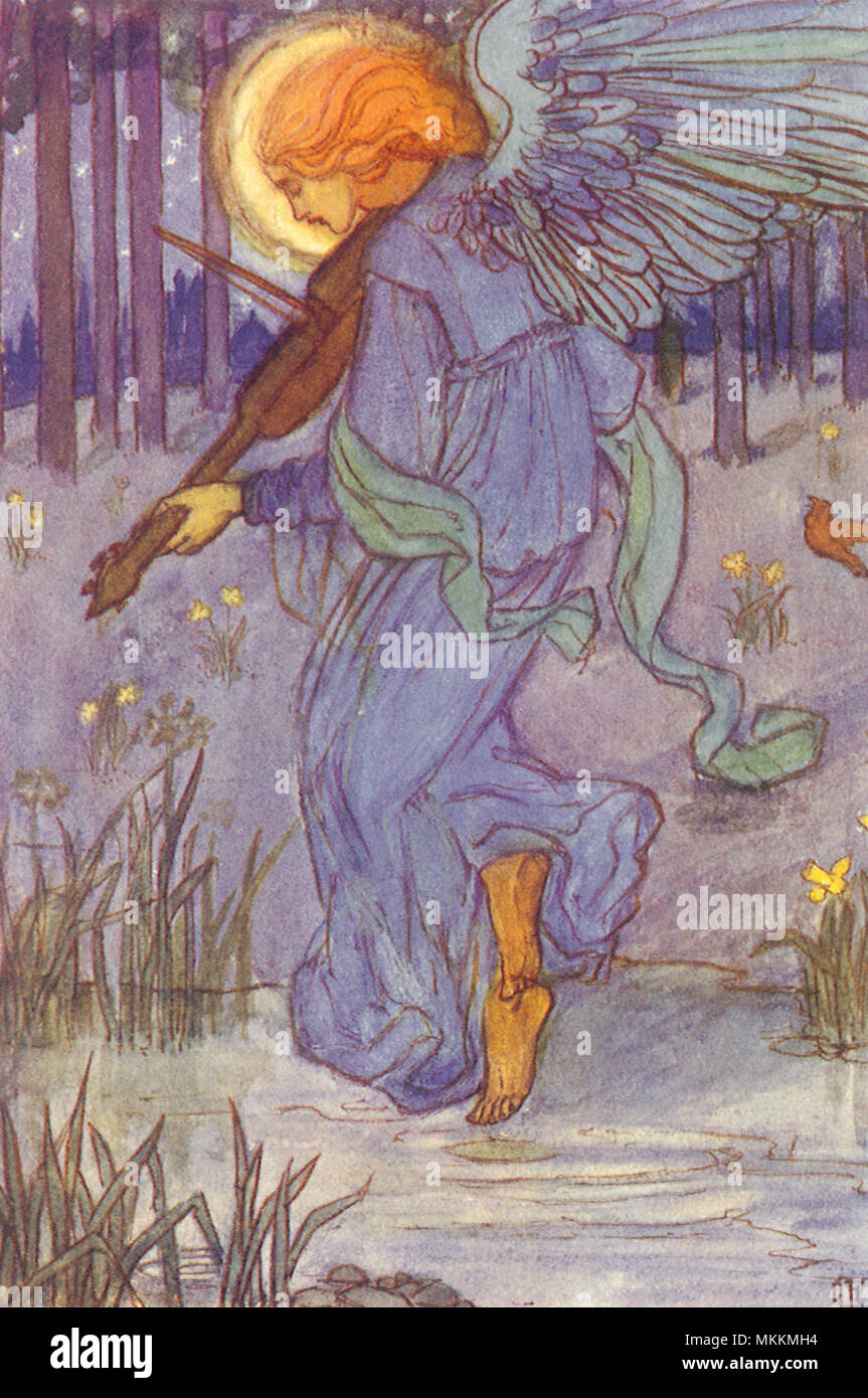 Angel with violin hi-res stock photography and images - Alamy