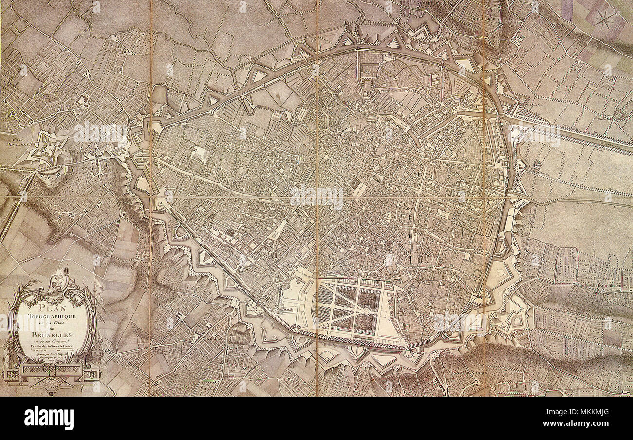 Old map of brussels hi-res stock photography and images - Alamy