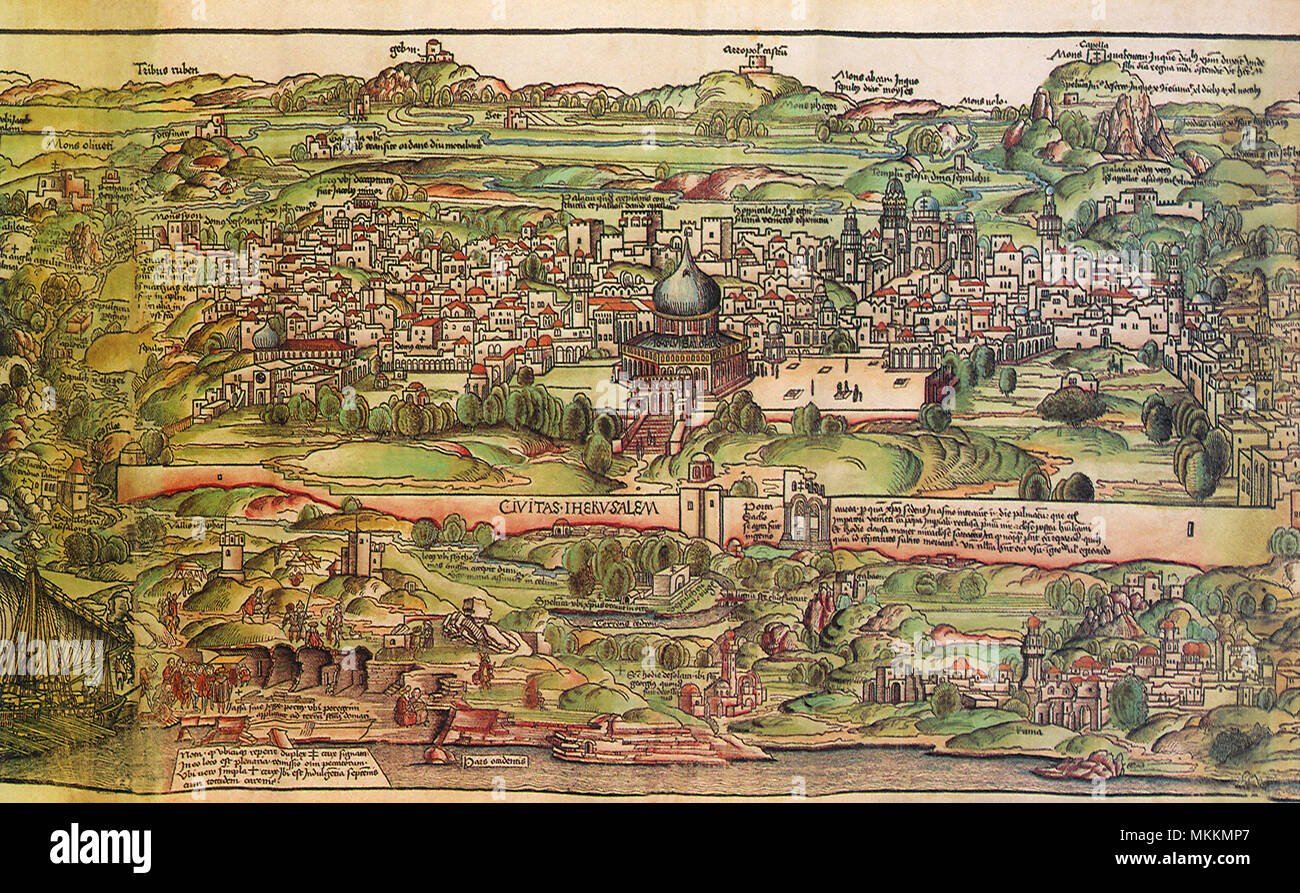 Map of Palestine 1486 Stock Photo - Alamy