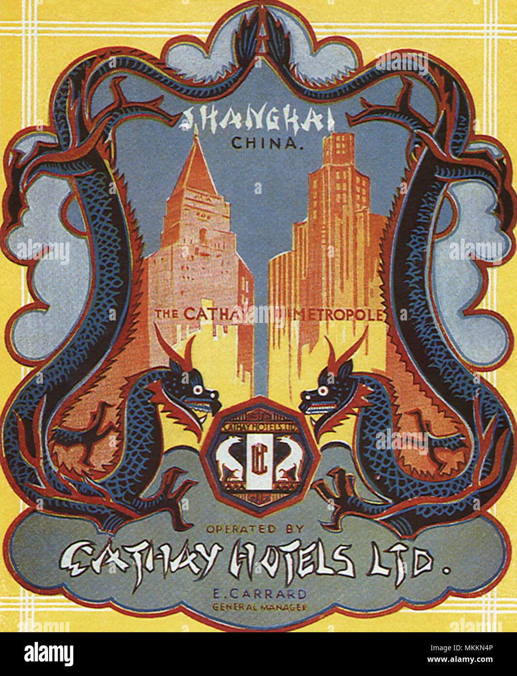 Vintage shanghai illustration hi-res stock photography and images - Alamy