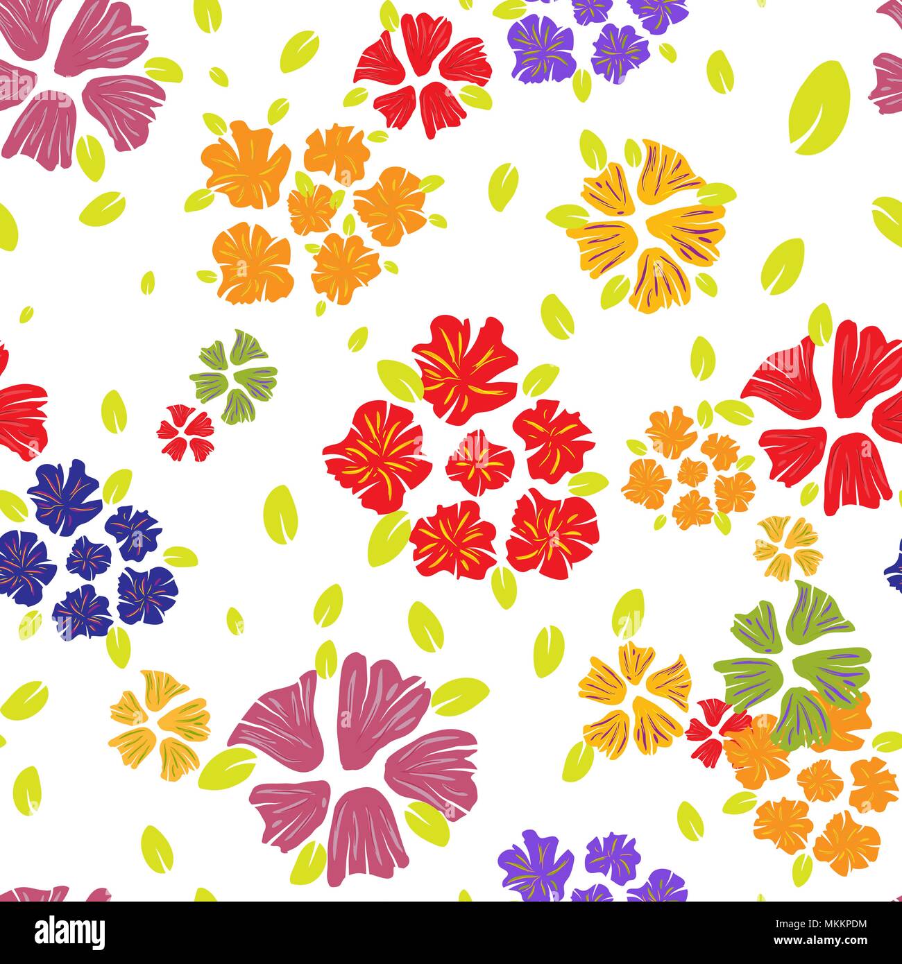 Seamless repeating floral pattern Stock Vector Image & Art - Alamy