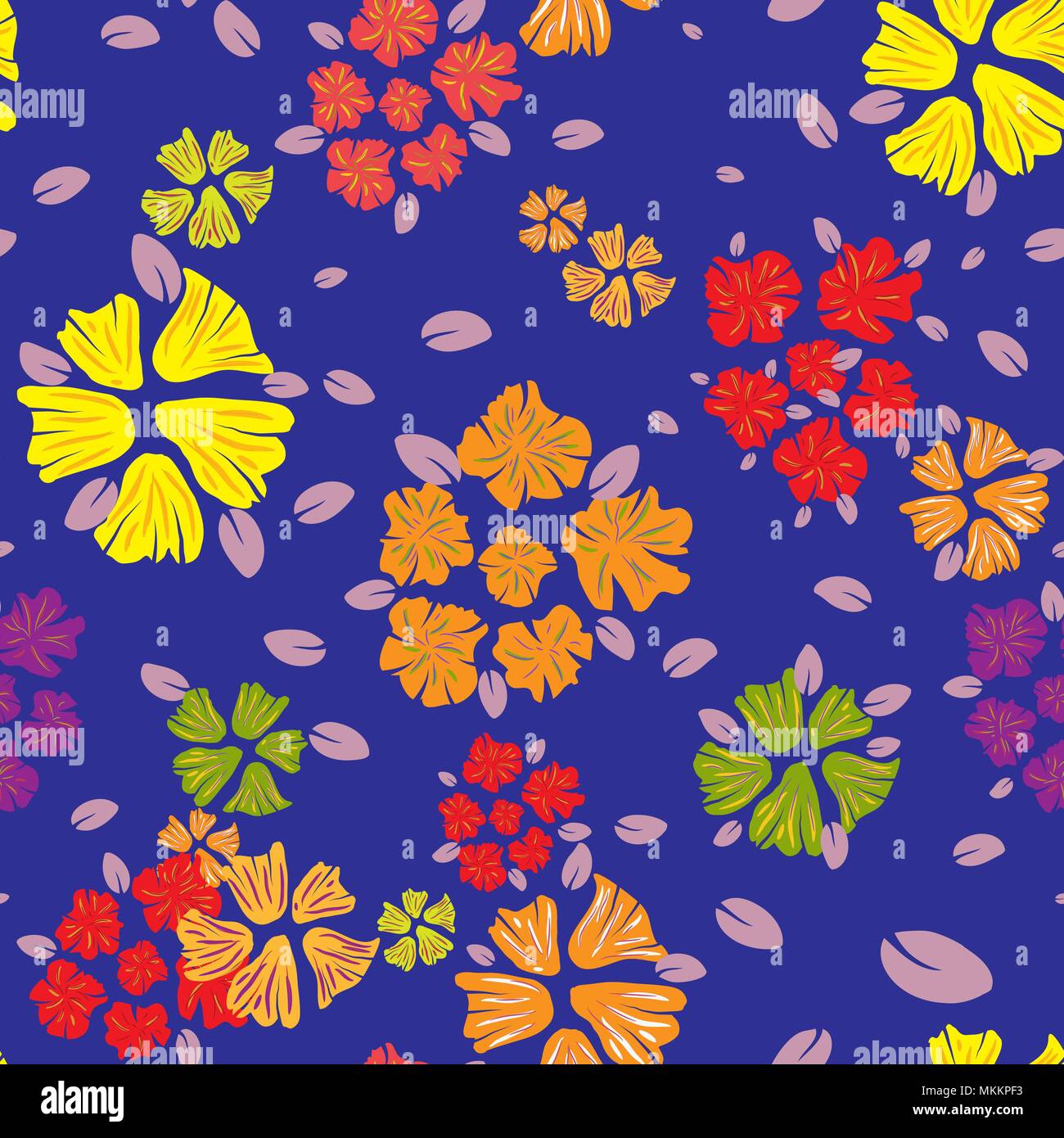 Wildflowers repeating pattern hi-res stock photography and images - Alamy