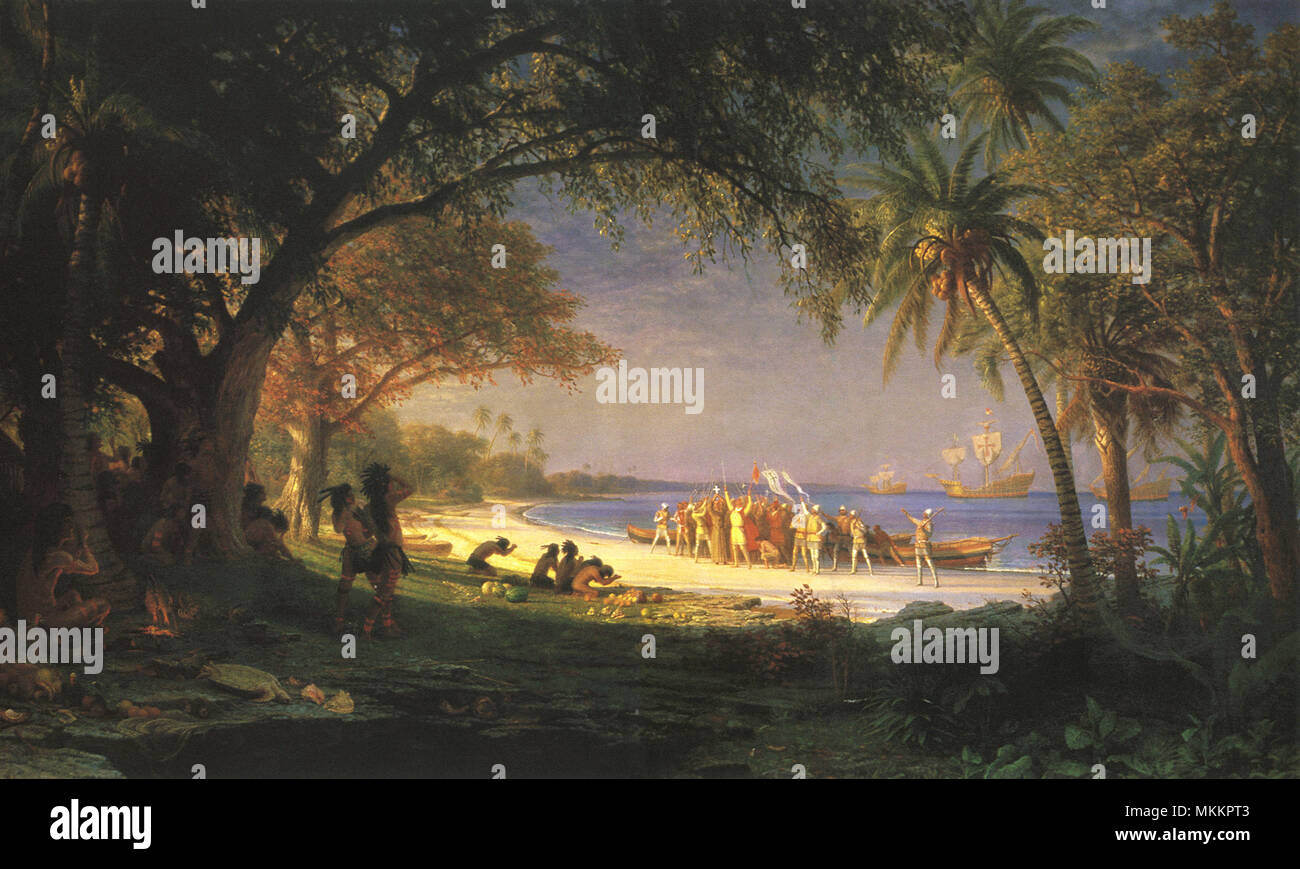 Christopher columbus landing hi-res stock photography and images - Alamy