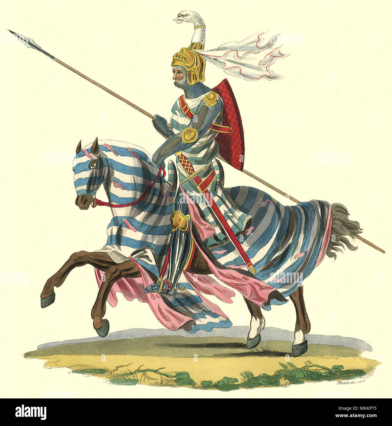 Medieval mounted knight hi-res stock photography and images - Alamy