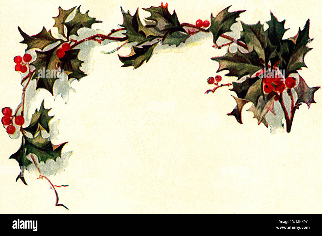 Christmas holly border frame hi-res stock photography and images - Alamy