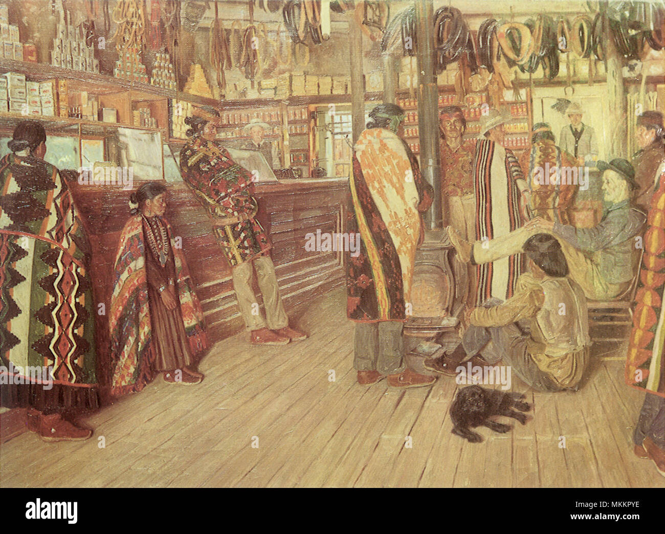 Trading with native americans hi-res stock photography and images - Alamy