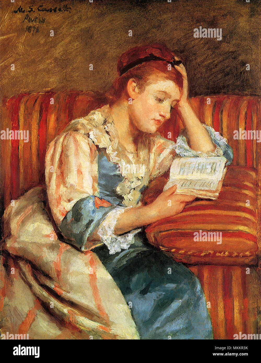 Young Woman Reading Stock Photo - Alamy