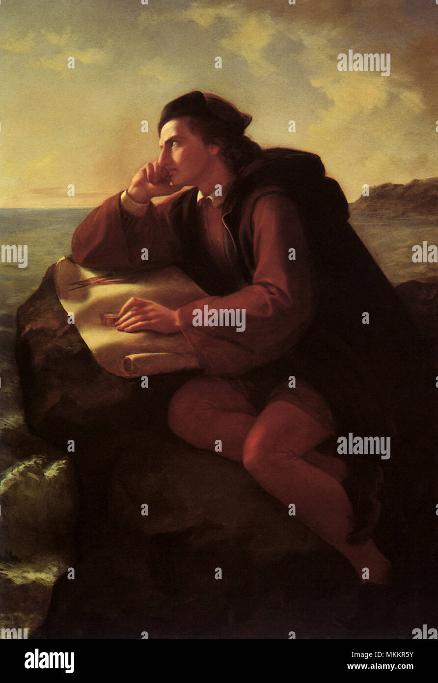 The Inspiration of Christopher Columbus Stock Photo - Alamy