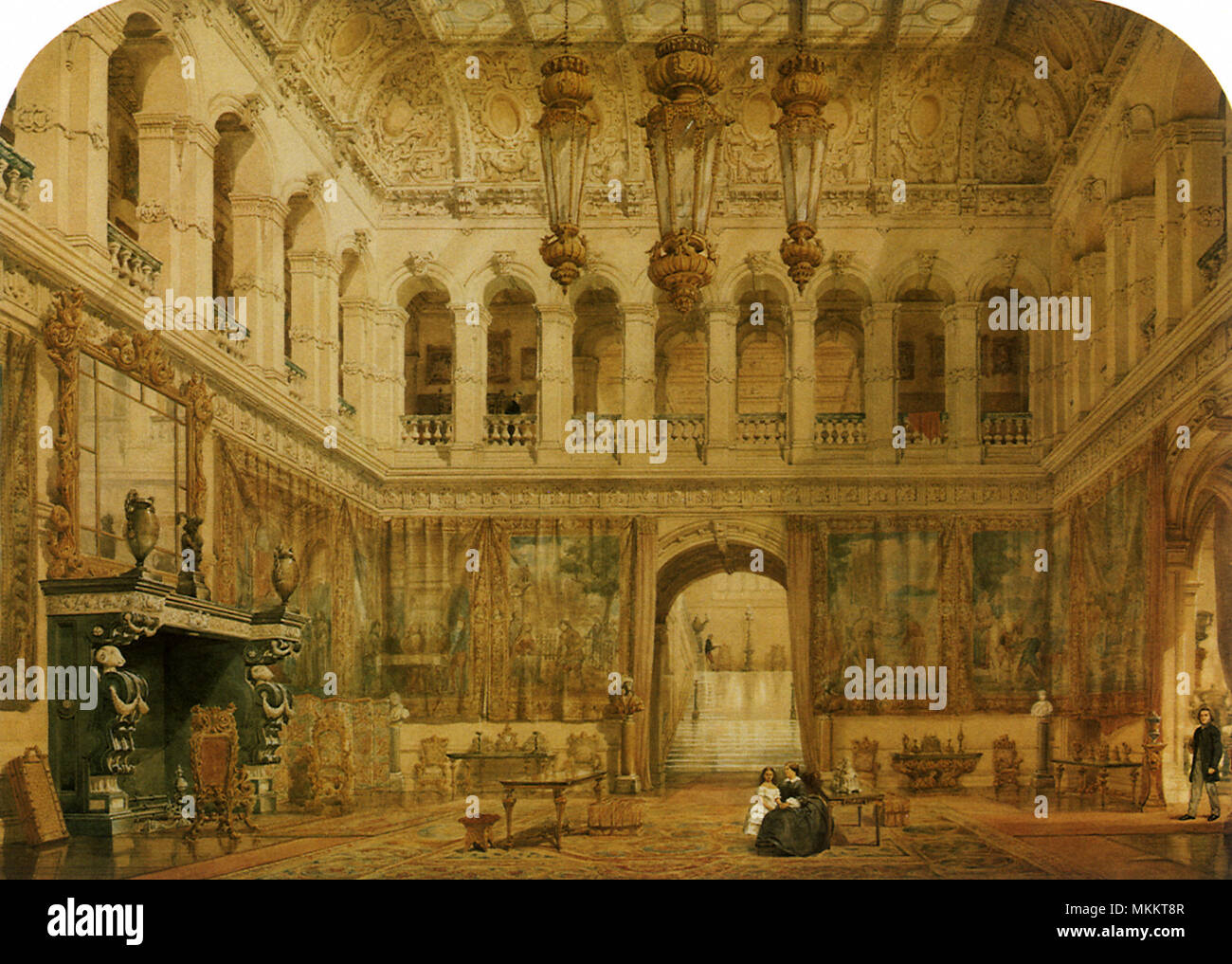 The Great Hall at Mentmore Stock Photo - Alamy